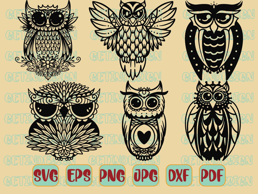 Owls SVG Bundle for Cricut, Owl Svg Designs, Owl Svg File, Owl Birds ...