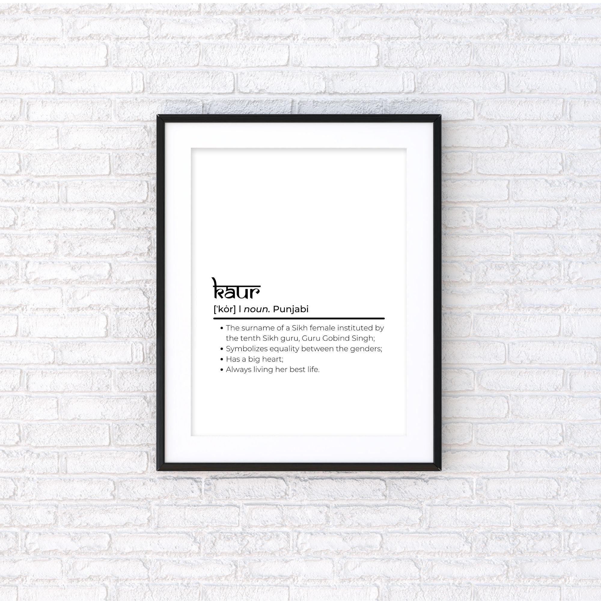 Punjabi Kaur Art Printable - Punjabi Art Instant Download - Punjabi ...