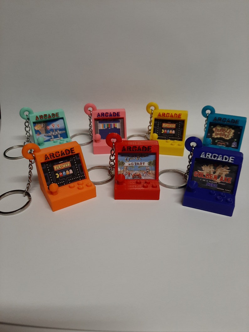 Keychain Arcade Machine 80's/arcade/keychain/miniature - Etsy