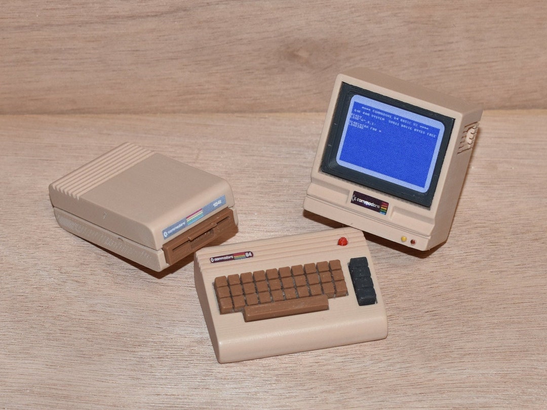 COMMODORE 64 - DRIVE 1541 - MONITOR 1702 - Miniature - Etsy UK