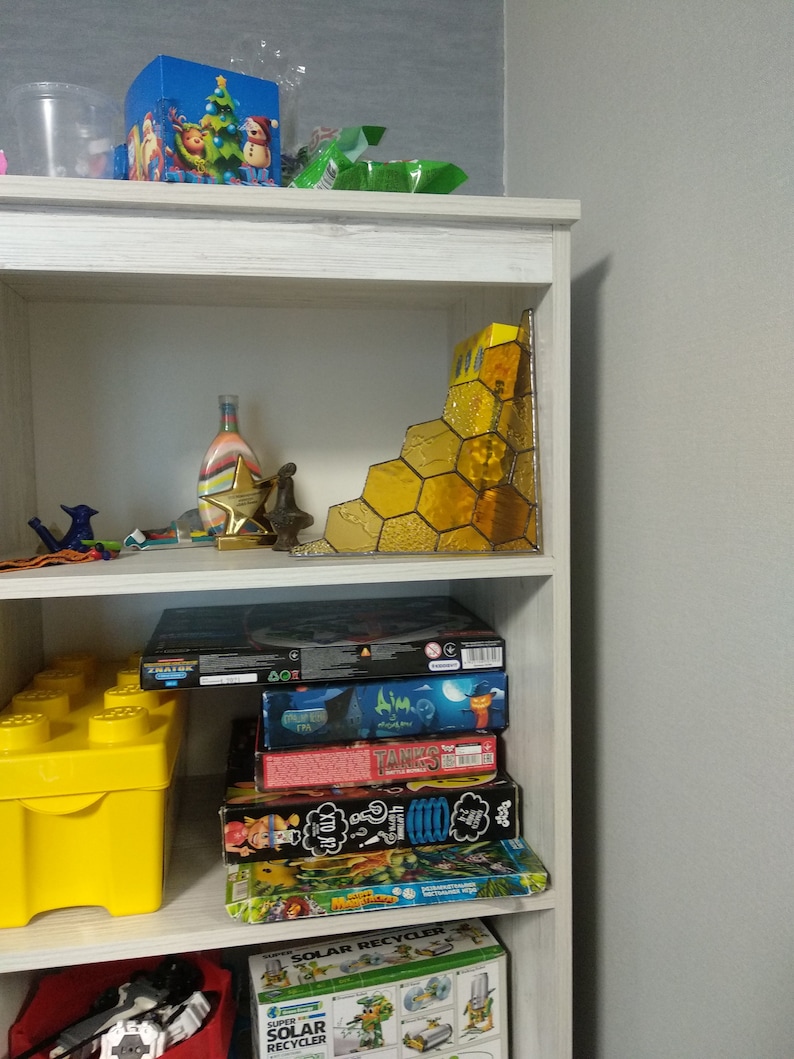 Honeycomb Glass Corner. Beehive Apiary Honey Theme, Perfect Gift ...