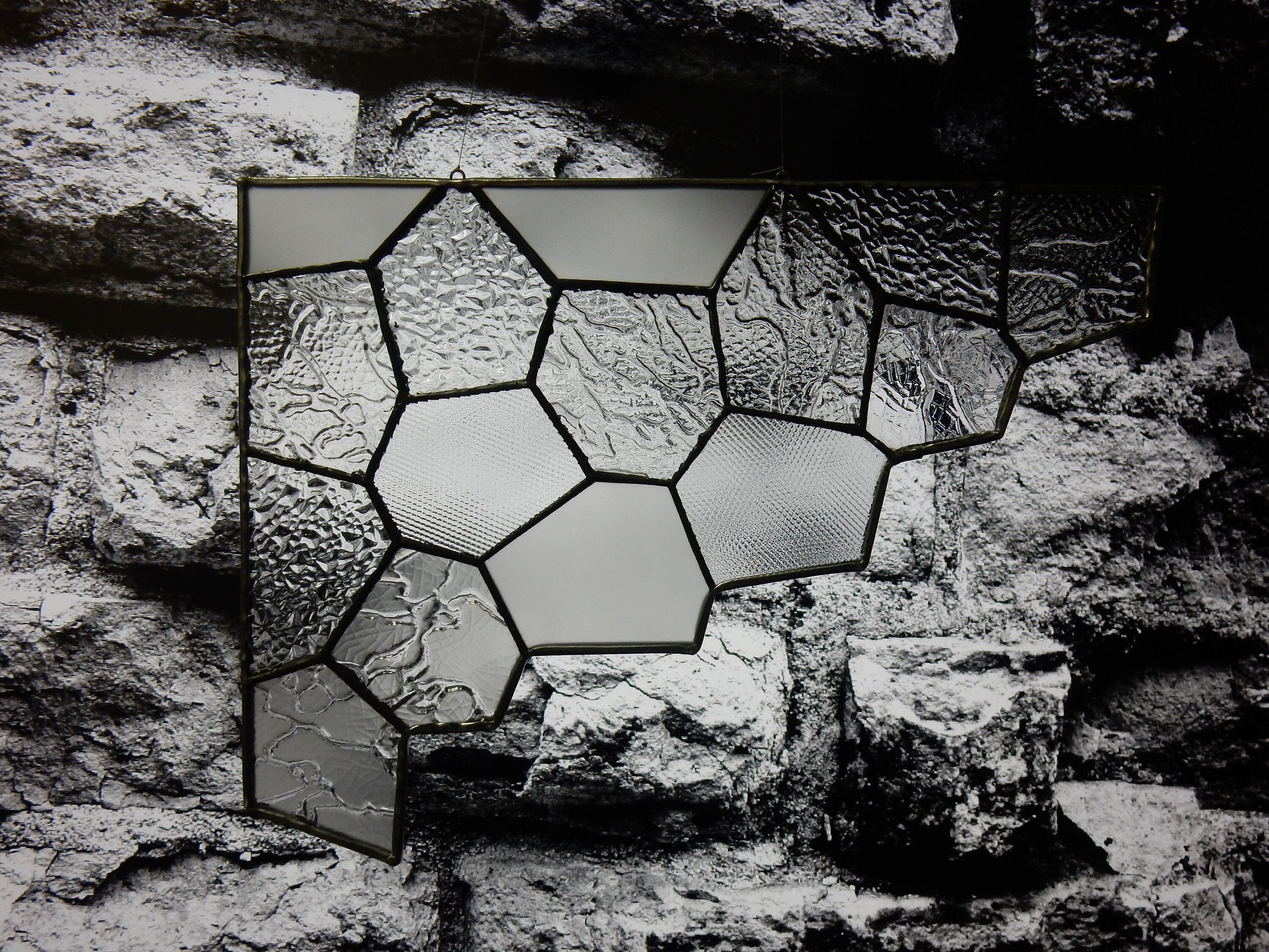 Transparent Honeycomb. Corner Glass Crystal Decor for the Doorway in ...