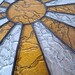Cloud and Sun Translucent Art Glass Panel. Sunburst Stained Glass ...