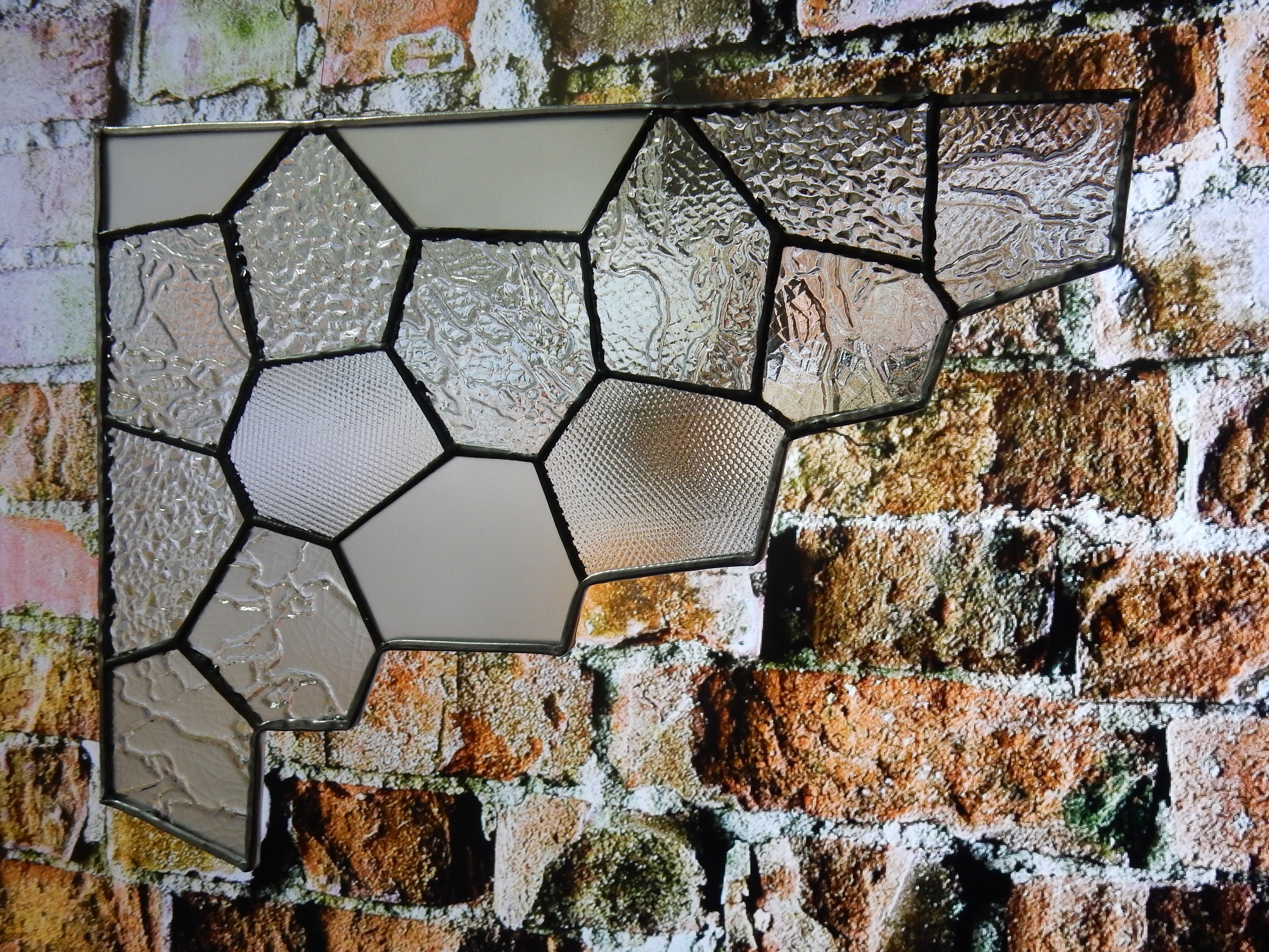Transparent Honeycomb. Corner Glass Crystal Decor for the Doorway in ...