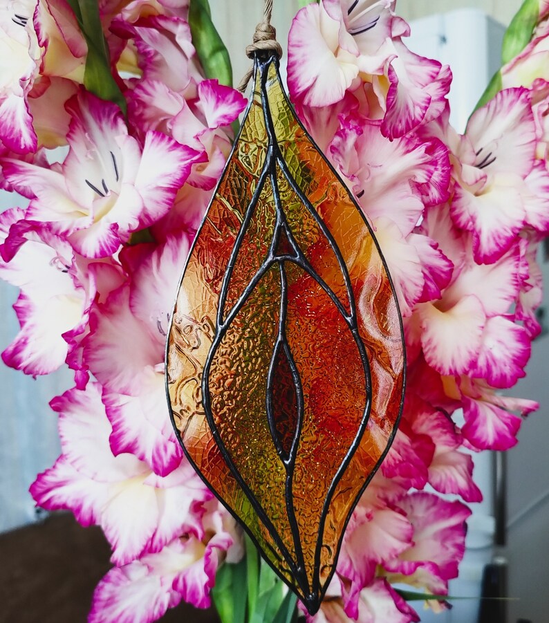 Vulva Stained Glass Suncatcher. Realistic Erotic Art, Body-positive ...
