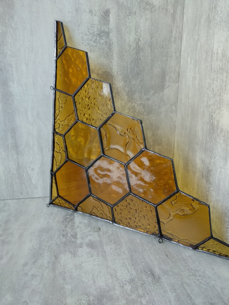 Honeycomb Glass Corner. Beehive Apiary Honey Theme, Perfect Gift ...