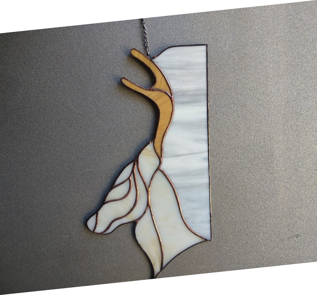 Corner Stained Glass Deer Suncatcher Realistic Wildlife - Etsy
