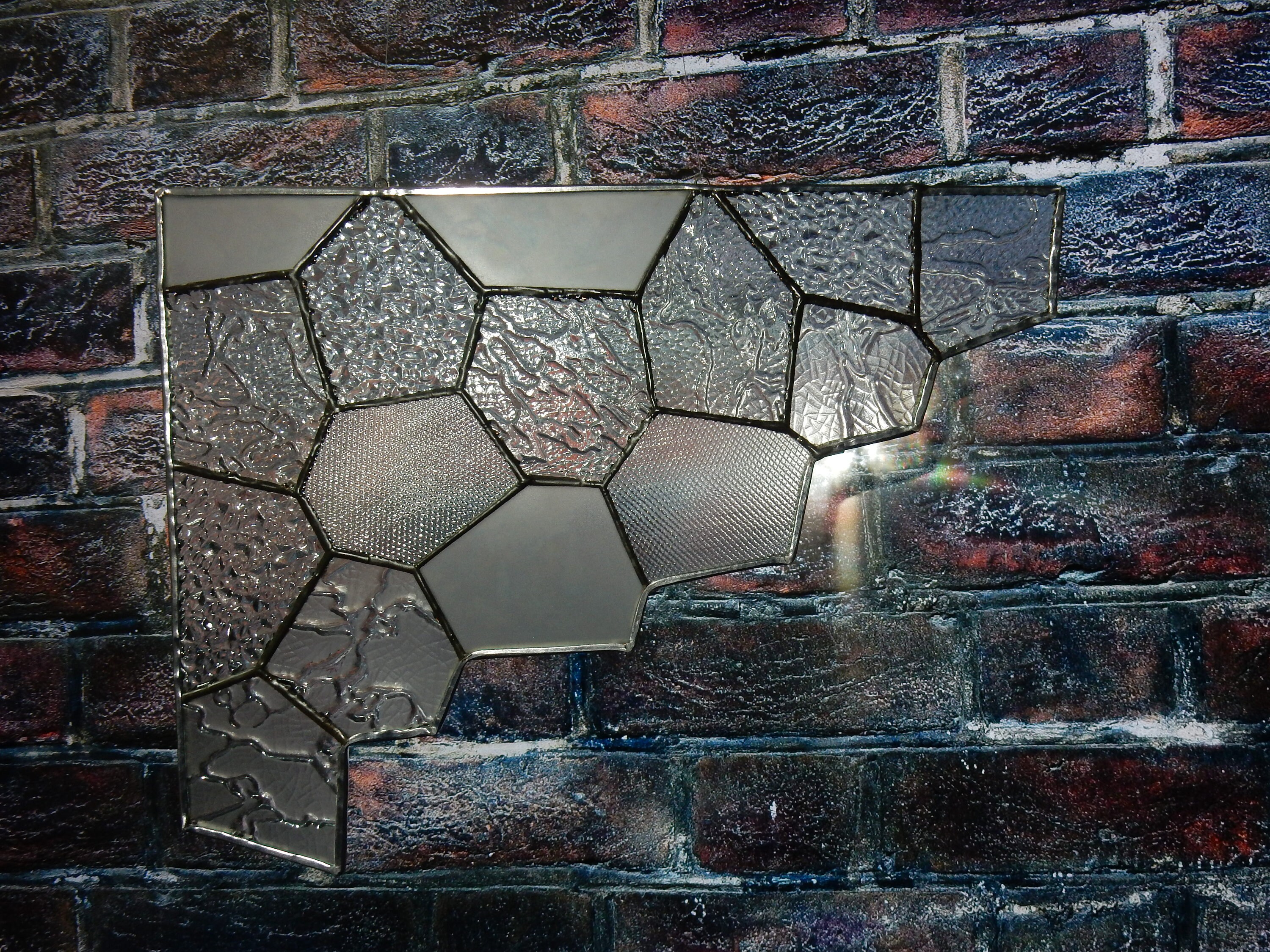 Transparent Honeycomb. Corner Glass Crystal Decor for the Doorway in ...