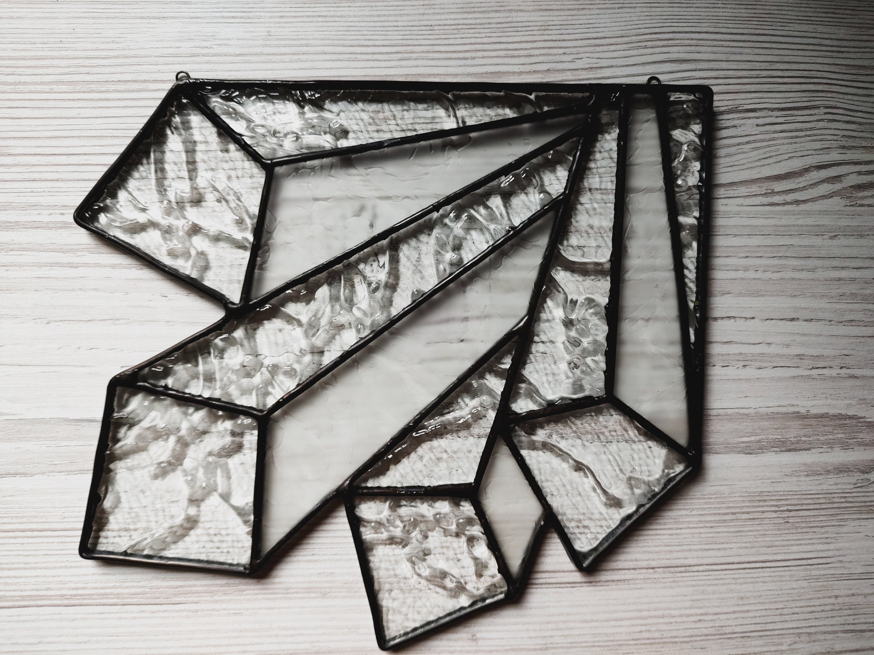 Ice Crystals. Suncatcher. Corner Decor for a Doorway. Stain Glass ...