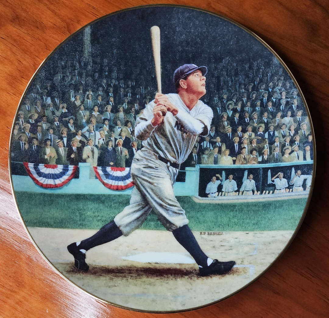 Vintage Limited and Numbered 1992 Collector 8" Plate "babe Ruth the ...