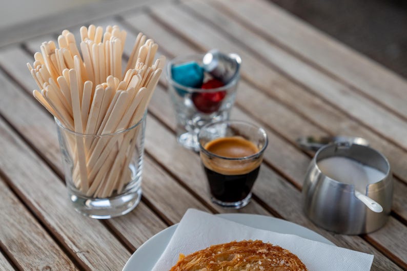 5.5 Inch Wooden Coffee Stirrers, 1000 Count, Disposable & Compostable ...