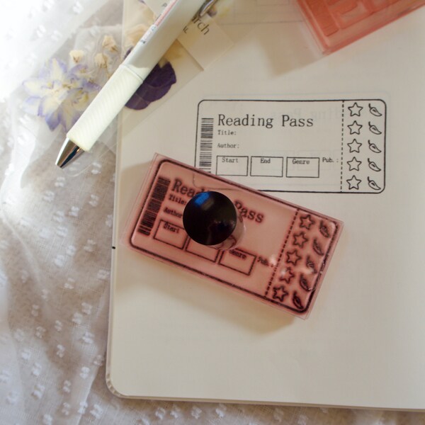 Book Review Stamp - Etsy
