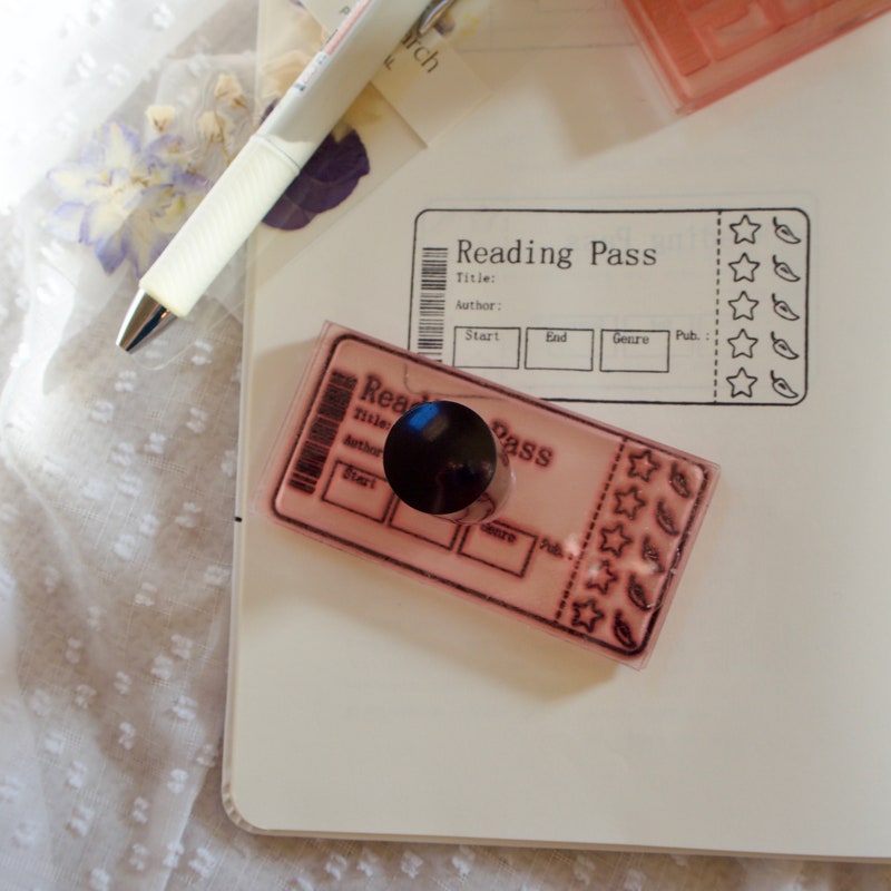Book Review Stamp - Etsy