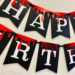 Horror Birthday Banner | Slasher Party | Halloween | Scream Birthday ...