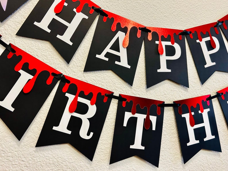 Horror Birthday Banner | Slasher Party | Halloween | Scream Birthday ...