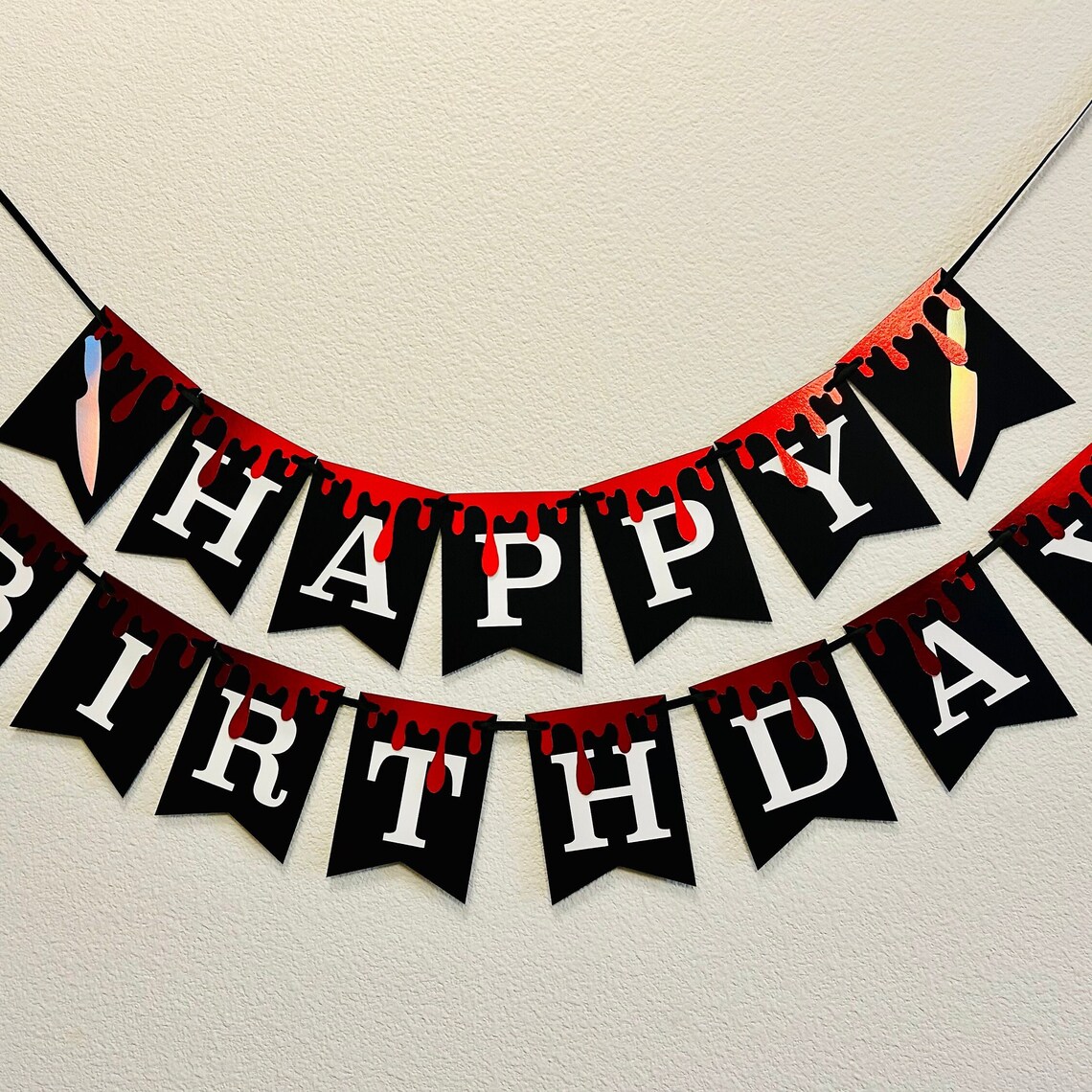 Horror Birthday Banner Slasher Party Halloween Scream Birthday Decor ...