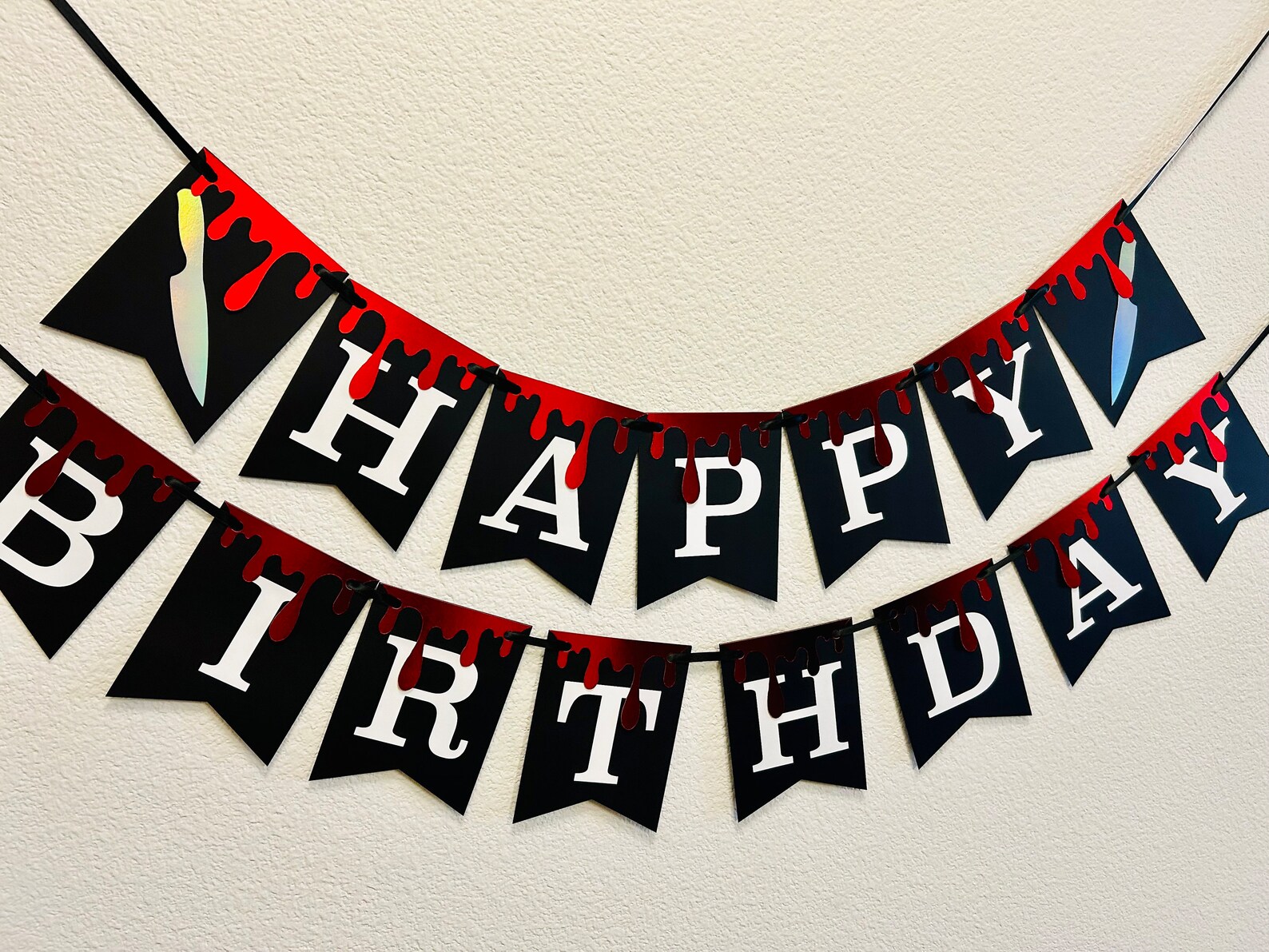 Horror Birthday Banner Slasher Party Halloween Scream Birthday Decor ...