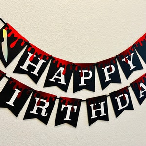Horror Birthday Banner | Slasher Party | Halloween | Scream Birthday ...