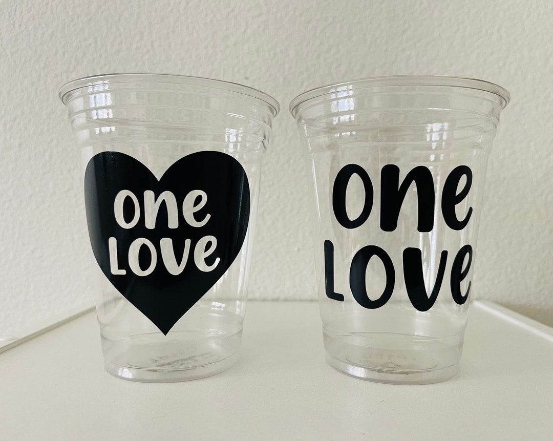 One Love Party Cups Reggae Party Decorations One Love Reggae Vinyl ...