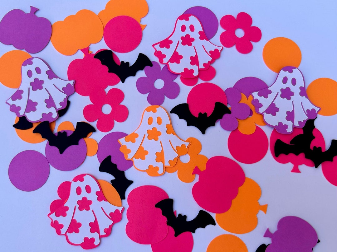 Groovy Halloween Confetti Summerween Decor Spooky One Birthday Floral ...