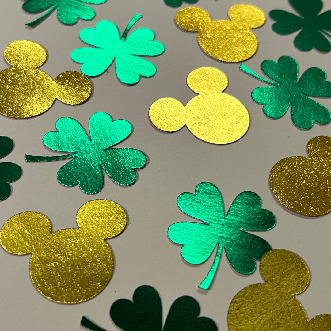 Mickey St Patricks Day Confetti Disney Confetti Shamrock Confetti - Etsy