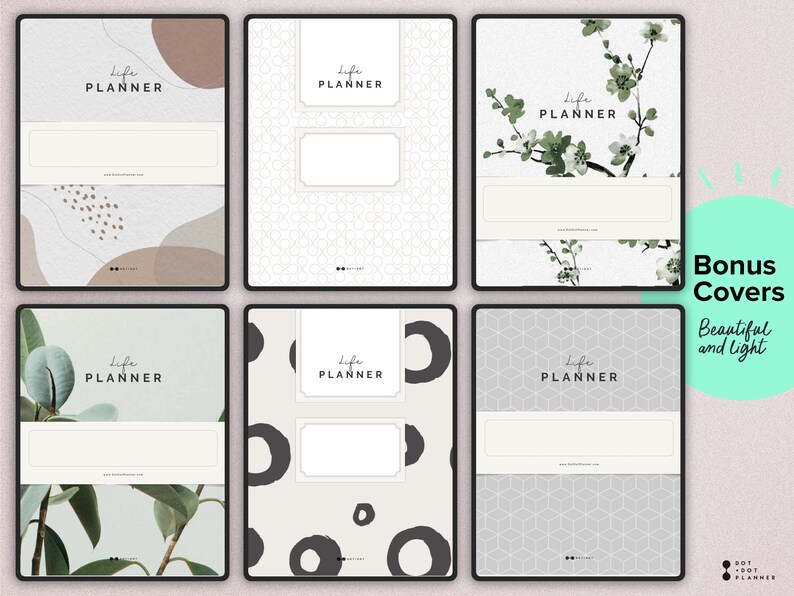 Undated Digital Planner – Minimalist Portrait Format, 500+ Pages ...