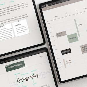 Digital Notebook – 28 Templates, 12 Hyperlinked Sections, Natural Paper ...