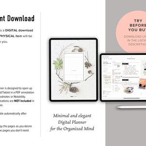 Minimalist Digital Planner, Free Widget, Goodnotes Planner, Daily, iPad ...