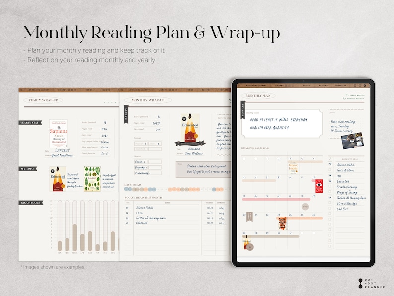 Digital Reading Journal Reading Planner Goodnotes Reading - Etsy