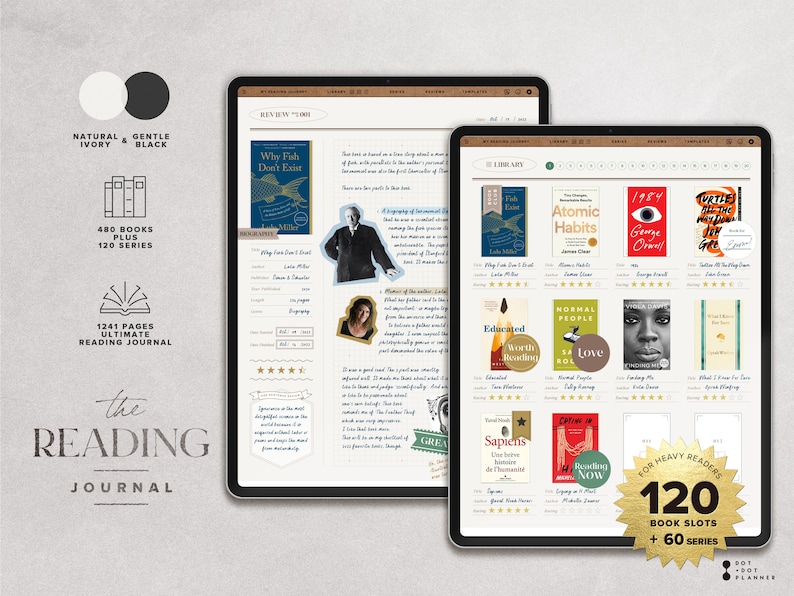 Digital Reading Journal – Track 120 Book Reviews, Series Tracker ...