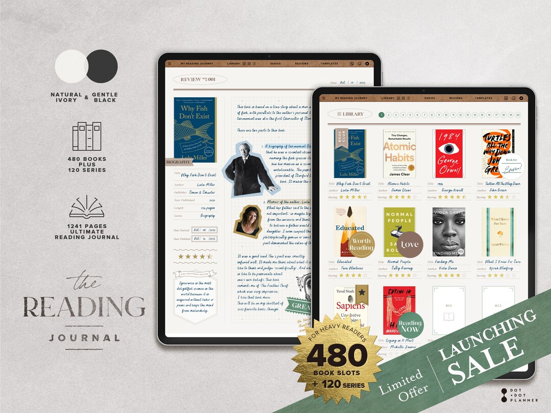 Digital Reading Journal Digital Book Journal Reading Journal - Etsy