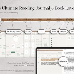 Digital Reading Journal, Reading Planner Goodnotes, Reading Tracker ...