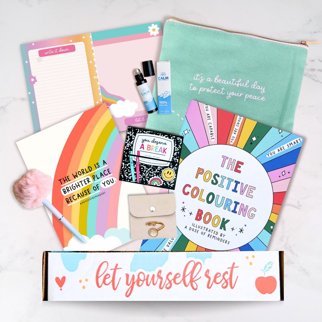 Teacher Calm Kit Care Crate Teacher Self-care Gift Basket Care Package ...