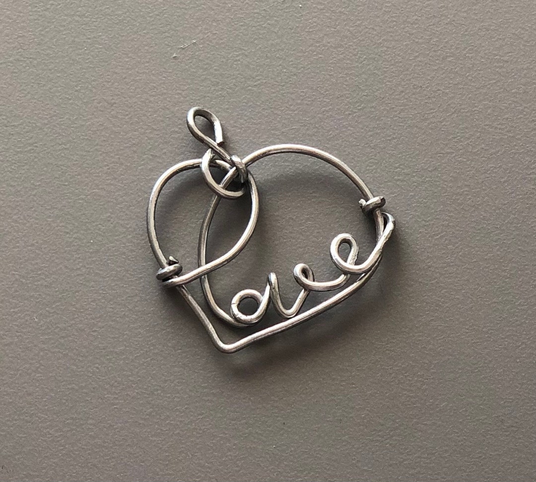 Handmade Galvanized Steel Wire Heart Love Ornament - Etsy