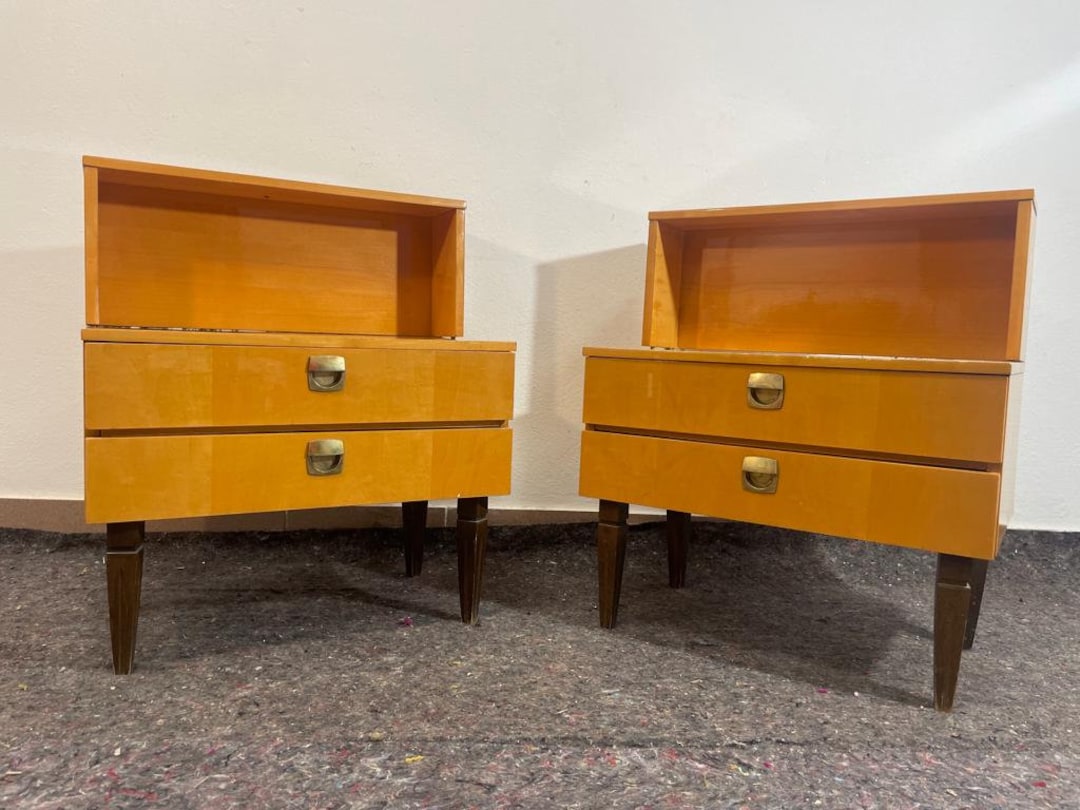 Vintage Nightstand / Mid Century/ Nightstand Storage/ Retro Night Table ...