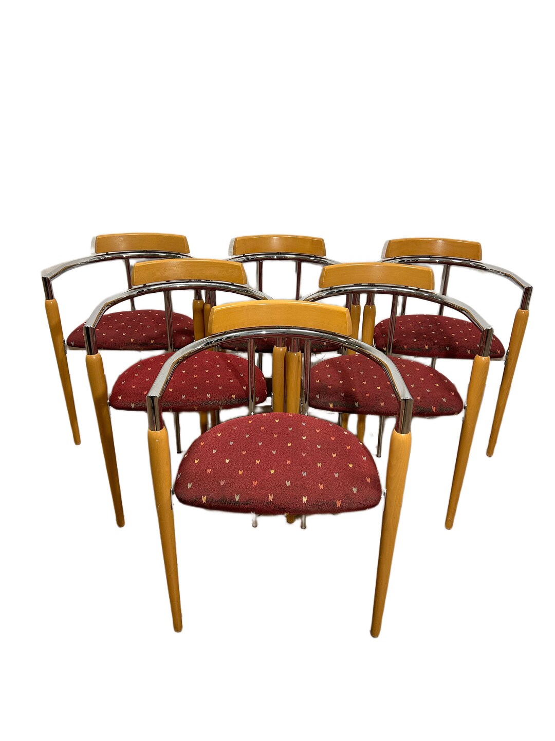 1 of 6 Vintage Effezeta Italian Chairs / Vintage Furniture/ Pop Art ...