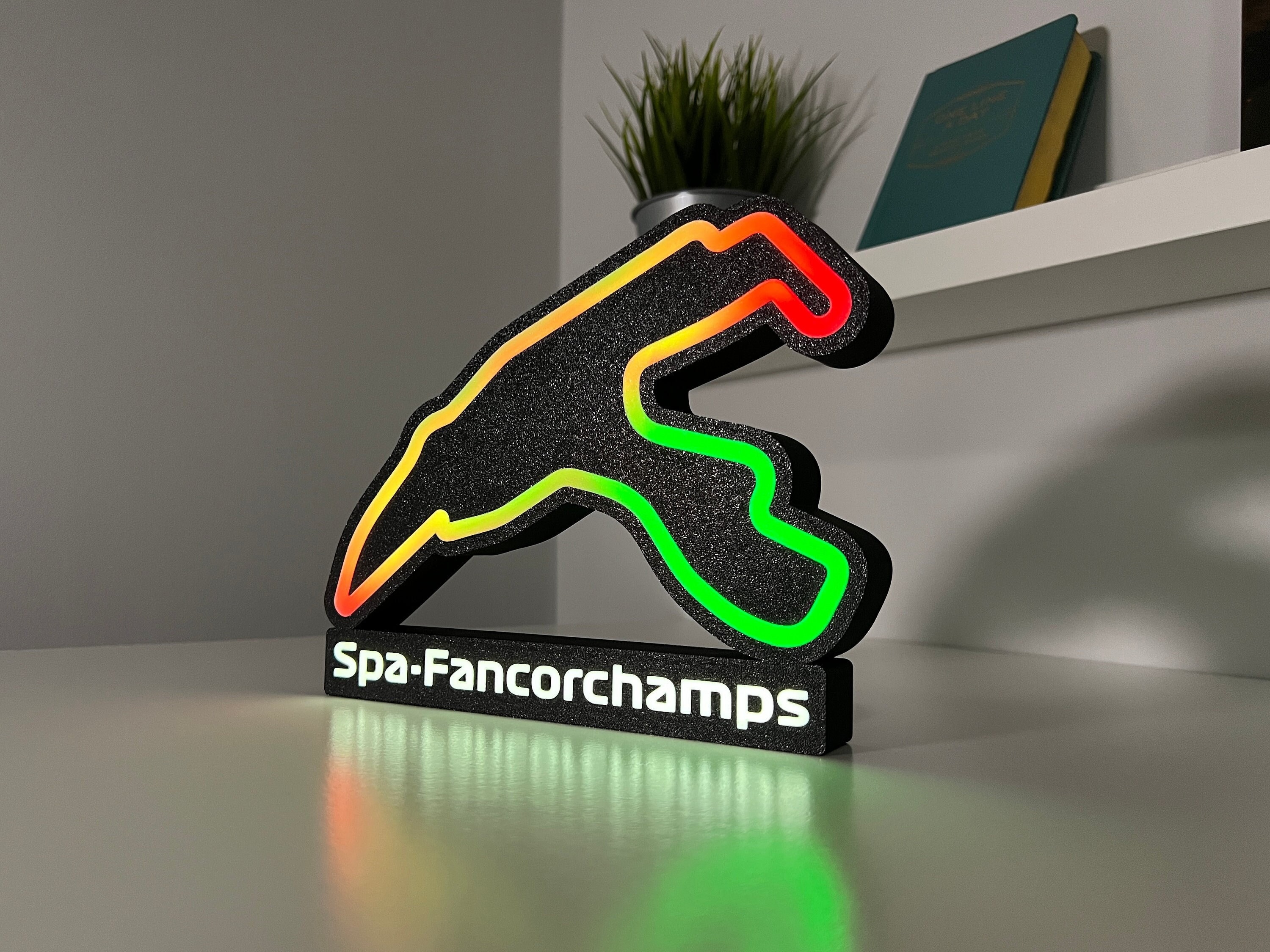 F1 Spa-francorchamps Race Track With RGB Leds L Desk Light L Lightbox L ...