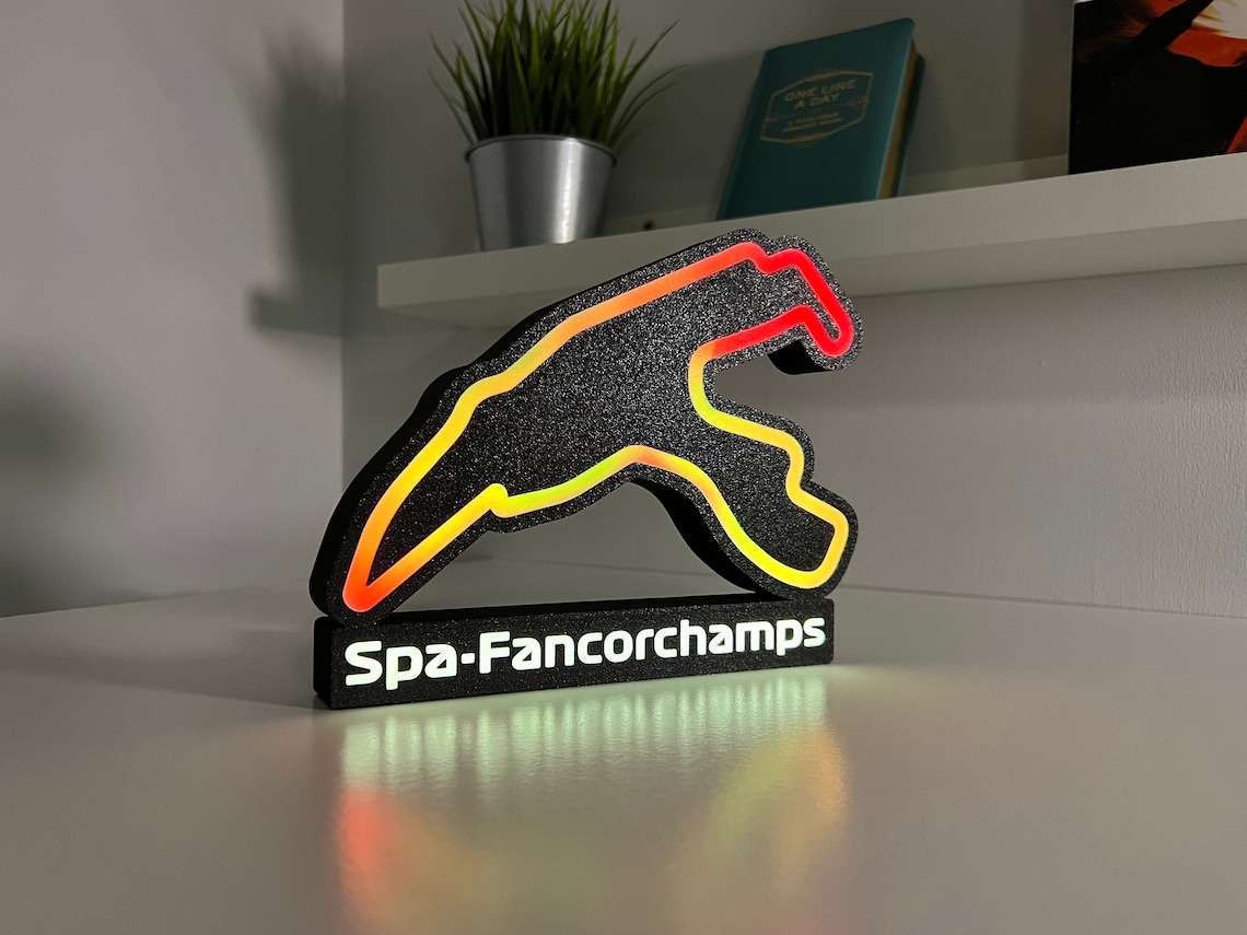 F1 Spa-francorchamps Race Track With RGB Leds L Desk Light L Lightbox L ...