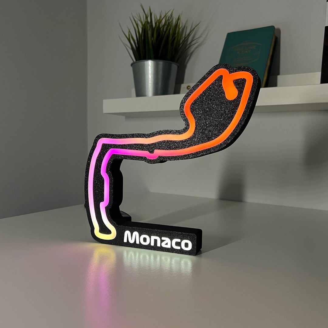 F1 Race Track With RGB Leds L Desk Light L Lightbox L 3D Printed L ...
