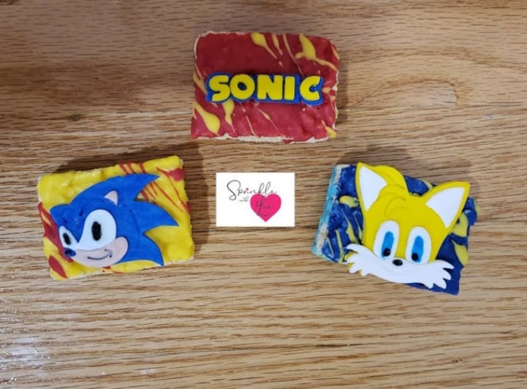 1 Doz Sonic Game Rice Krispie Treats 12 Treats - Etsy