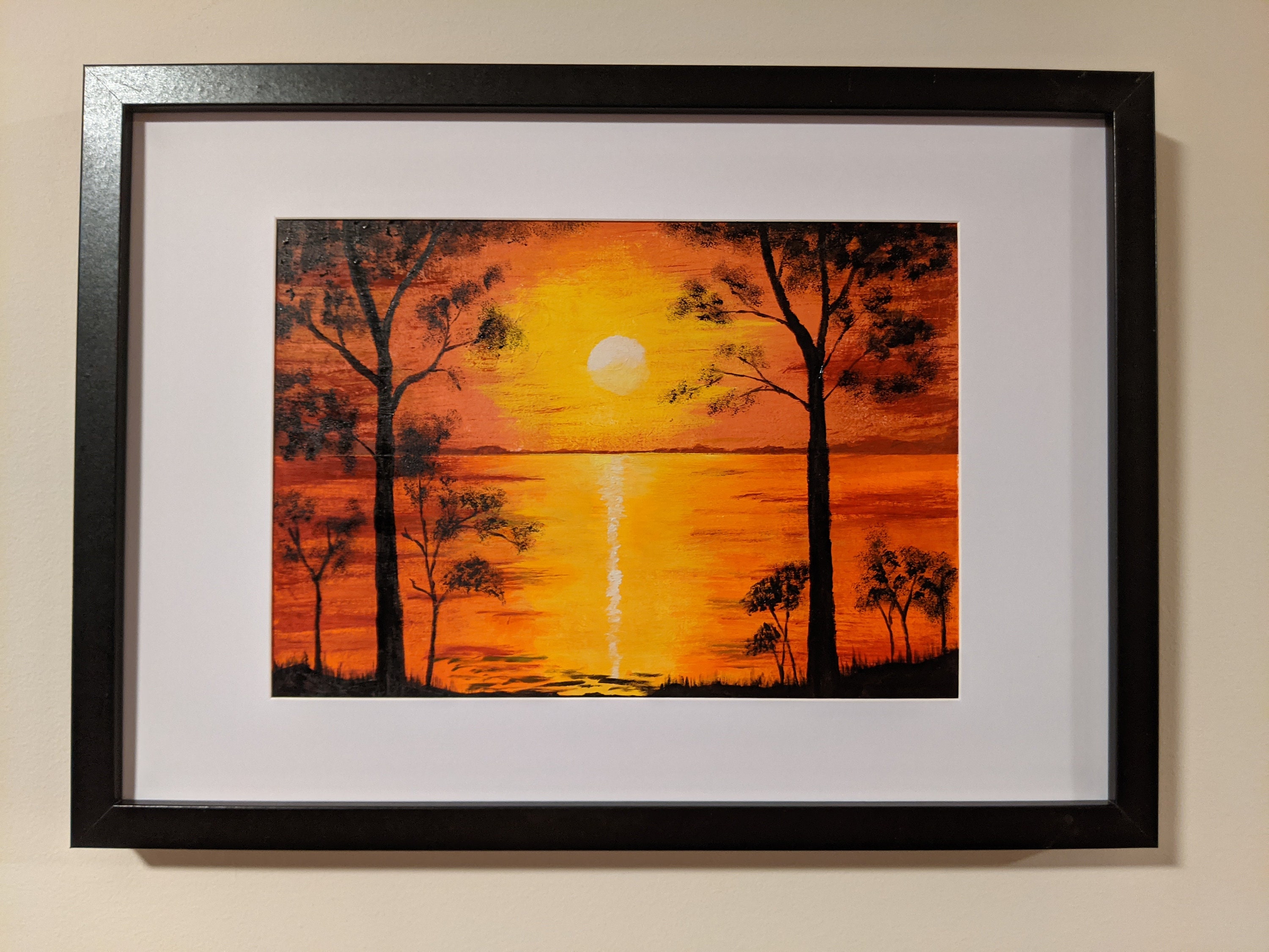 Orange Sunset Ocean Landscapes