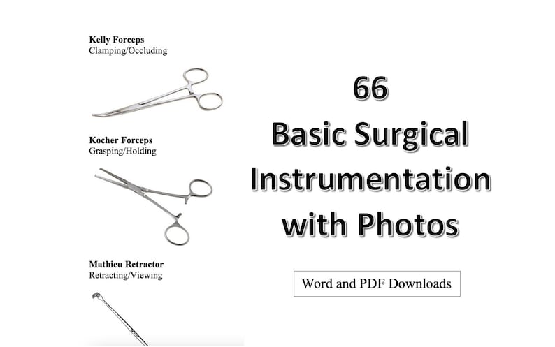Basic Surgical Instrumentation Guide and Worksheet Surgical ...