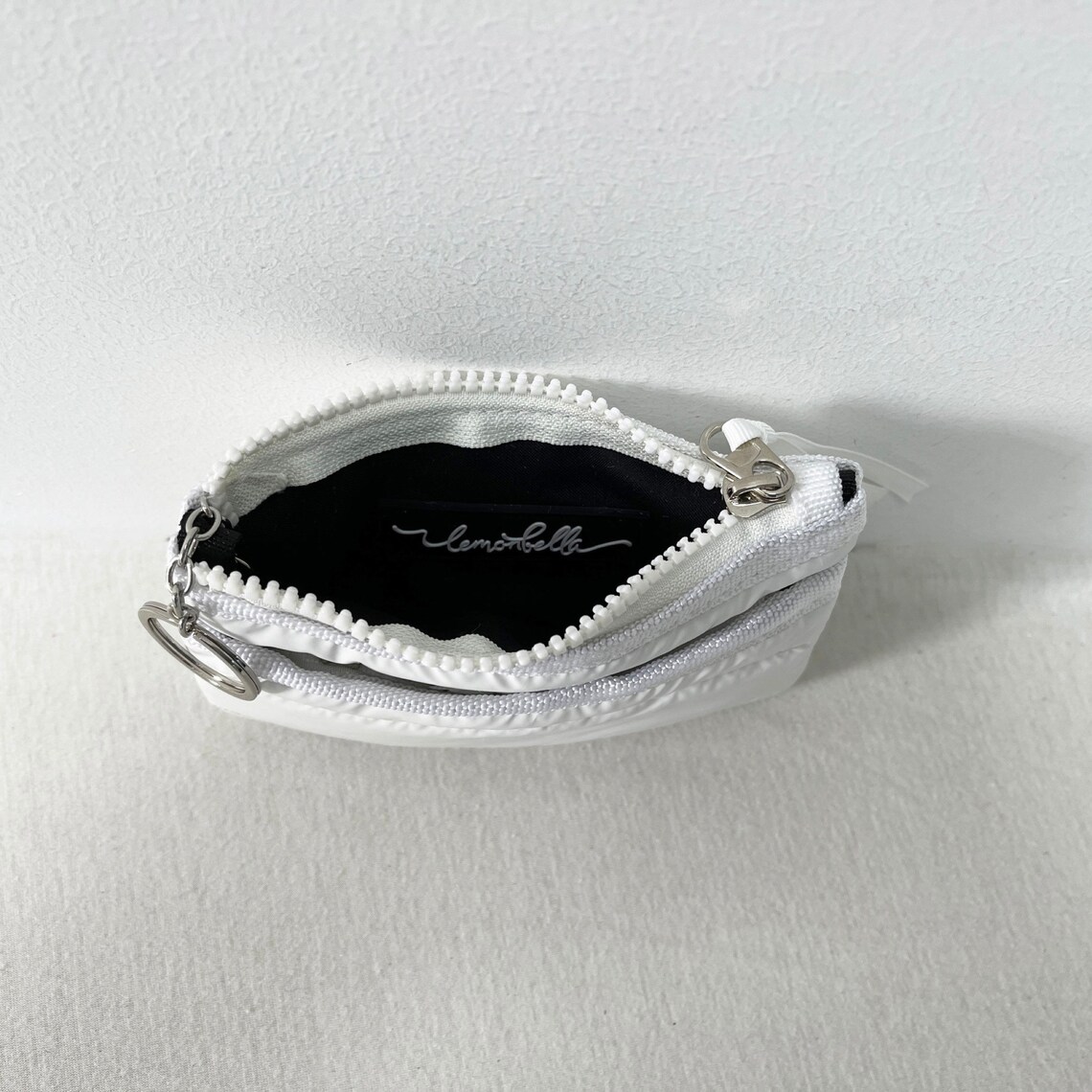 Lexie Key Chain White Puffer Mini Wallet - Etsy