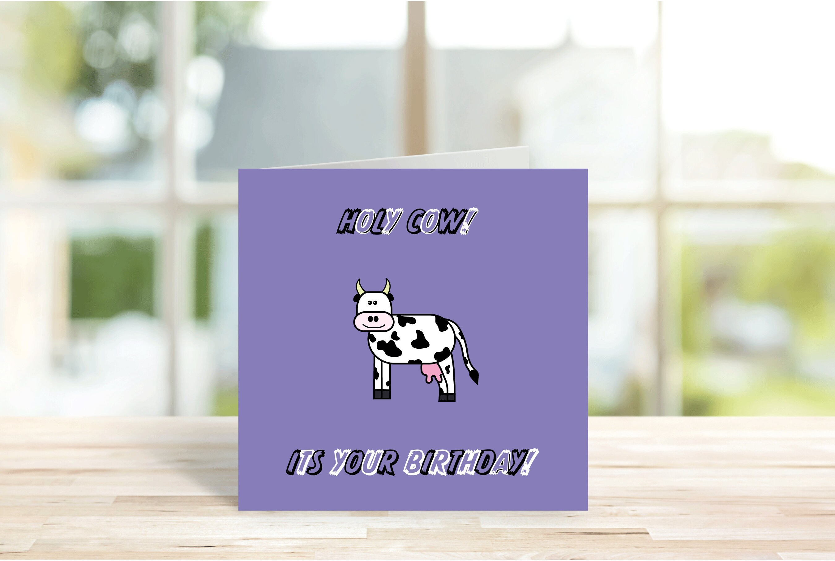 Holy Cow It's Your Birthday Greetings Card - Etsy