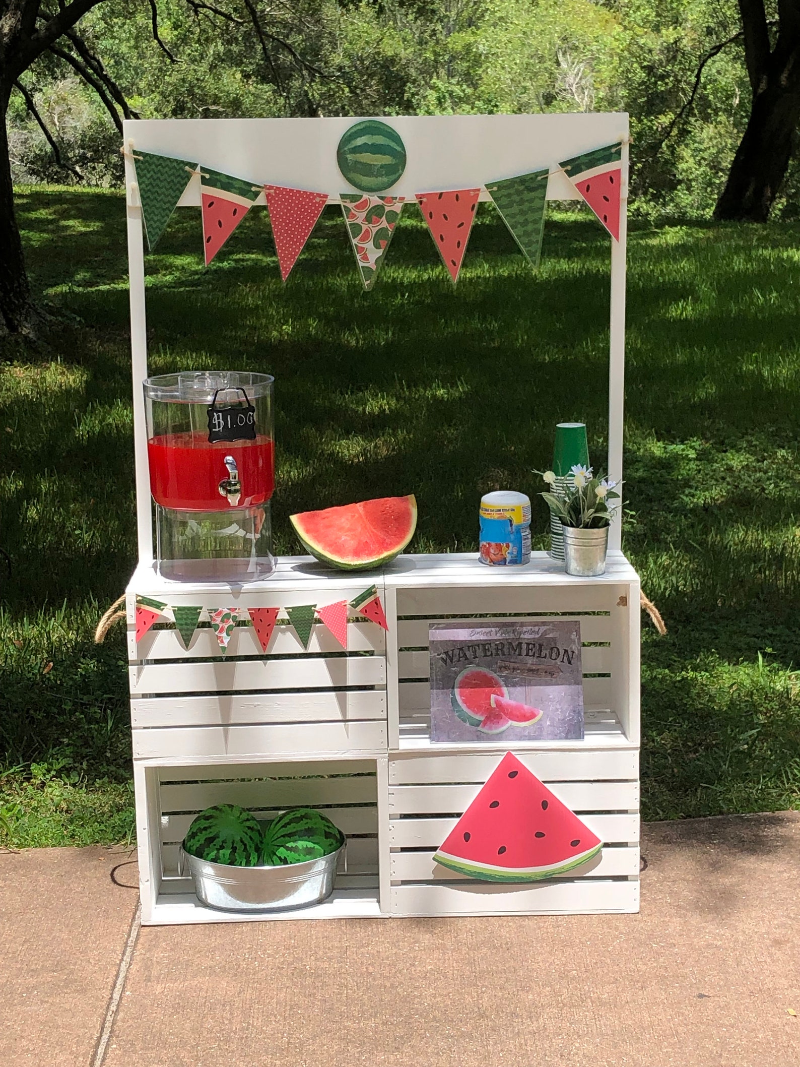 Watermelon Stand Complete With Accessories - Etsy