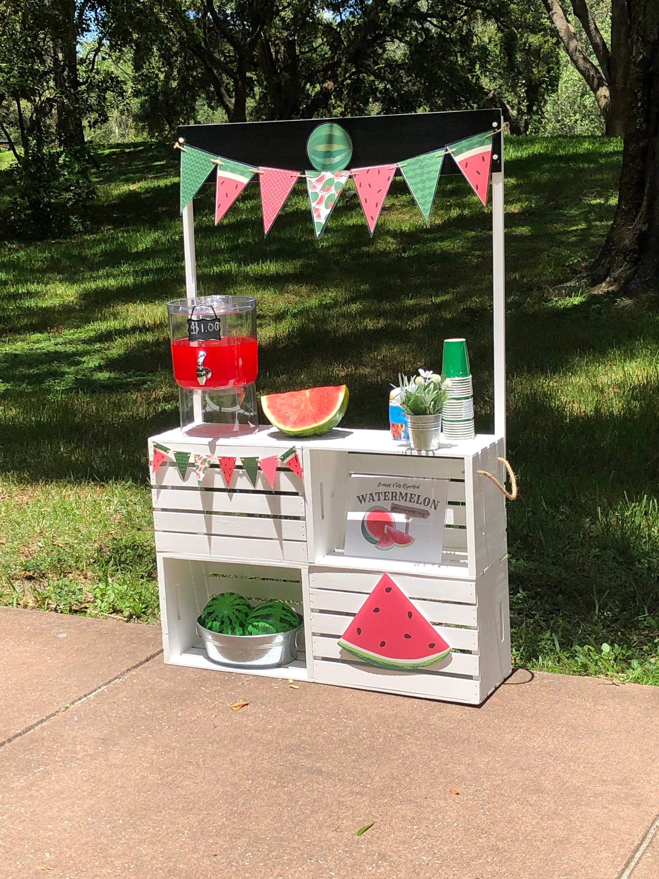 Watermelon Stand Complete With Accessories - Etsy