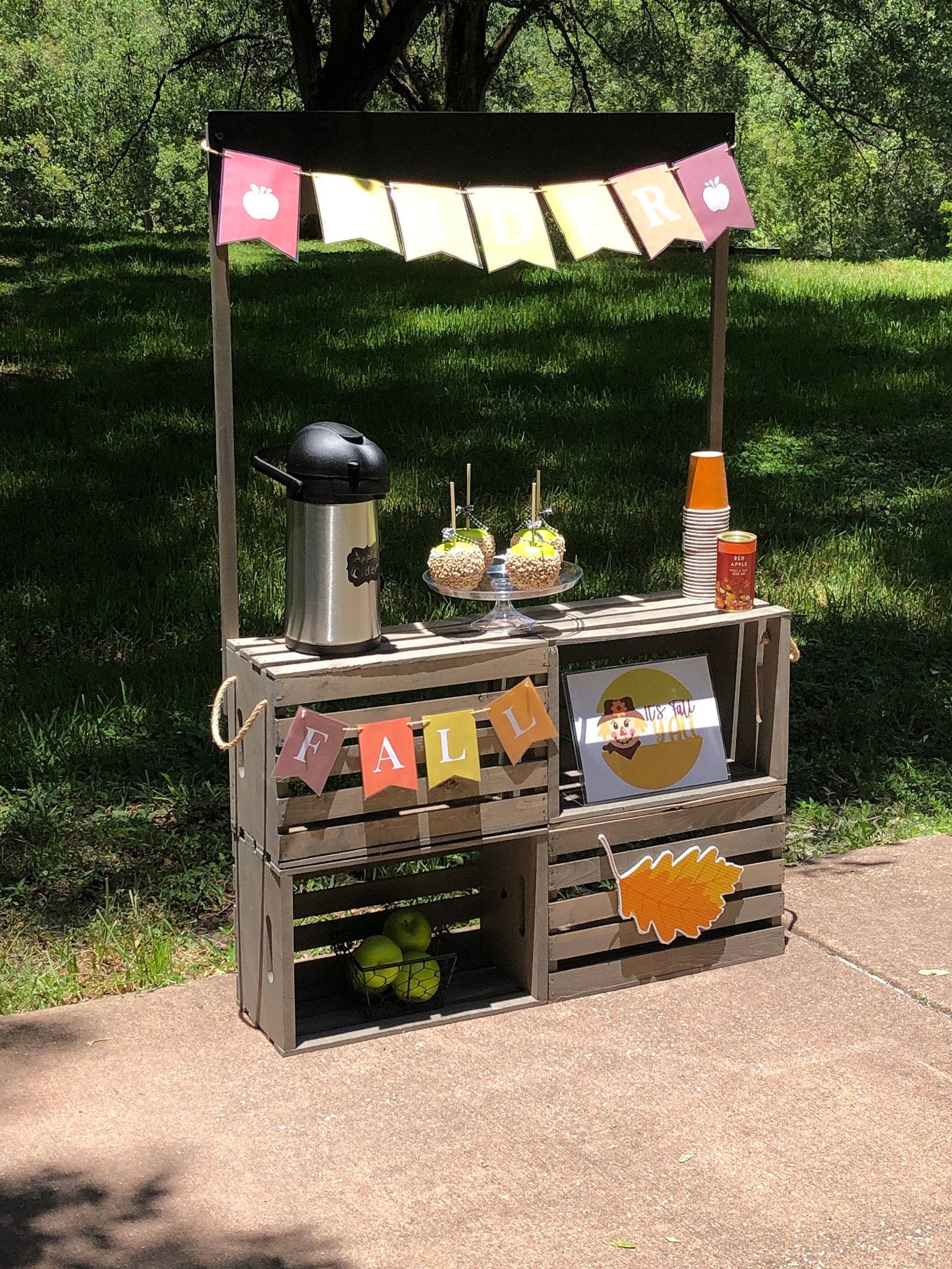 Apple Cider Stand Complete With Accessories And Decor Etsy