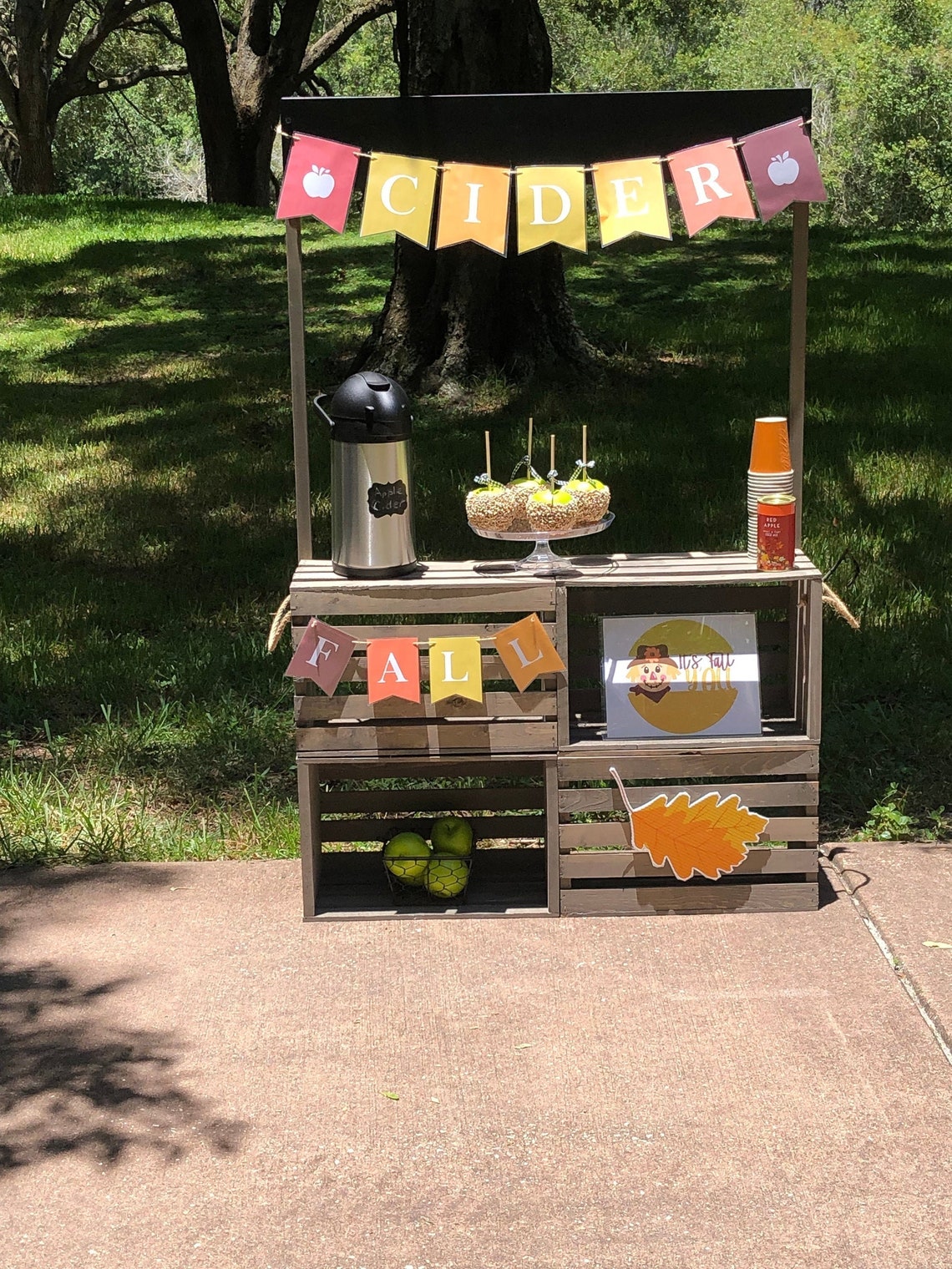 Apple Cider Stand Complete With Accessories And Decor Etsy