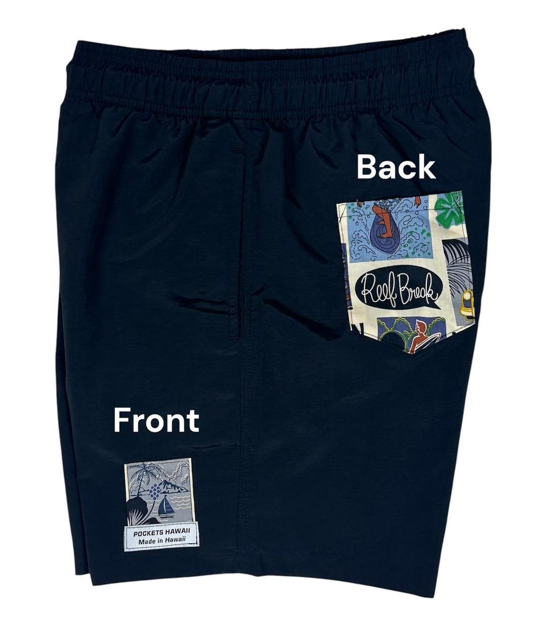 Diamond Head Swim Trunks W/ Matching Back Pocket/ Made in Hawaii - Etsy