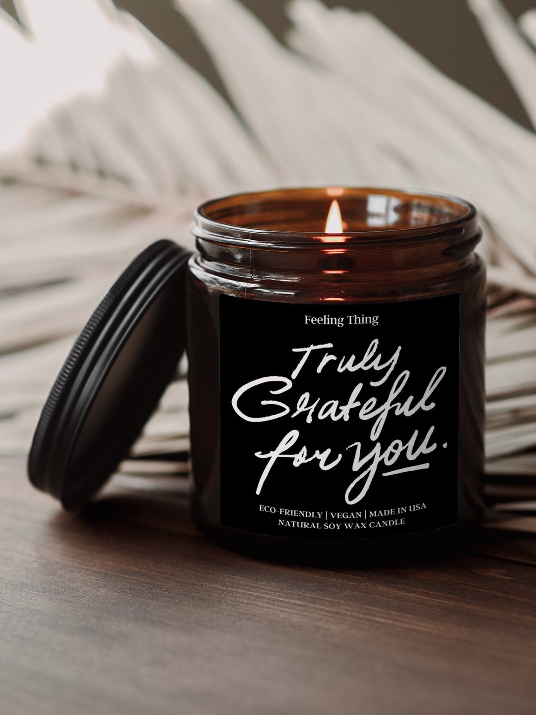 Grateful for You Candle Gift, Thank You Gift, Appreciation Gift ...
